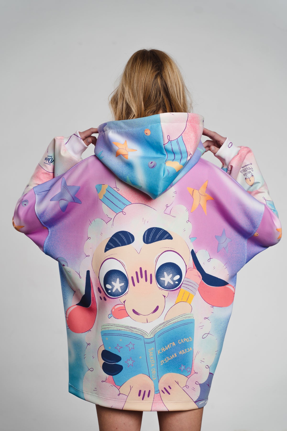 W's Oversized Book Hoodie | Wacky Sheep