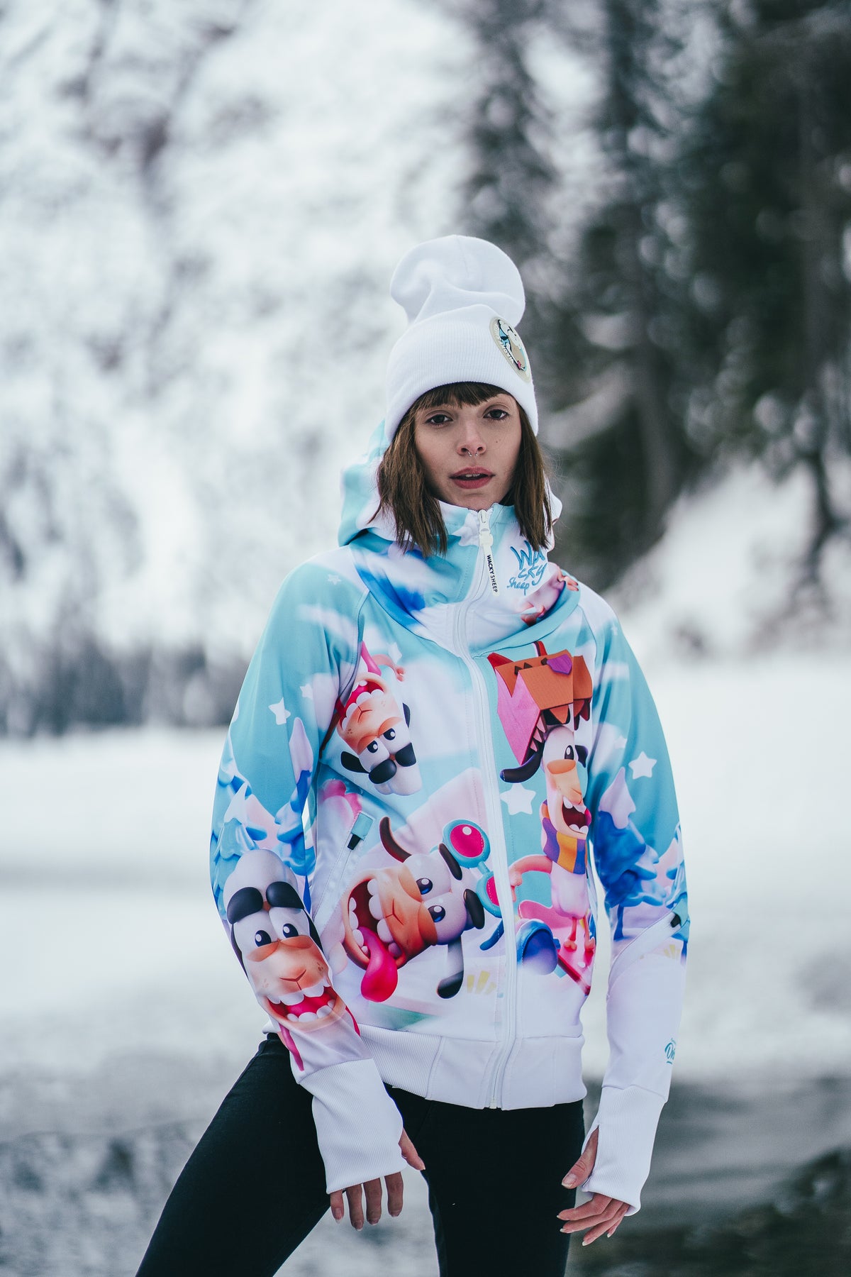W's PinkyBlu Zip Hoodie | Wacky Sheep
