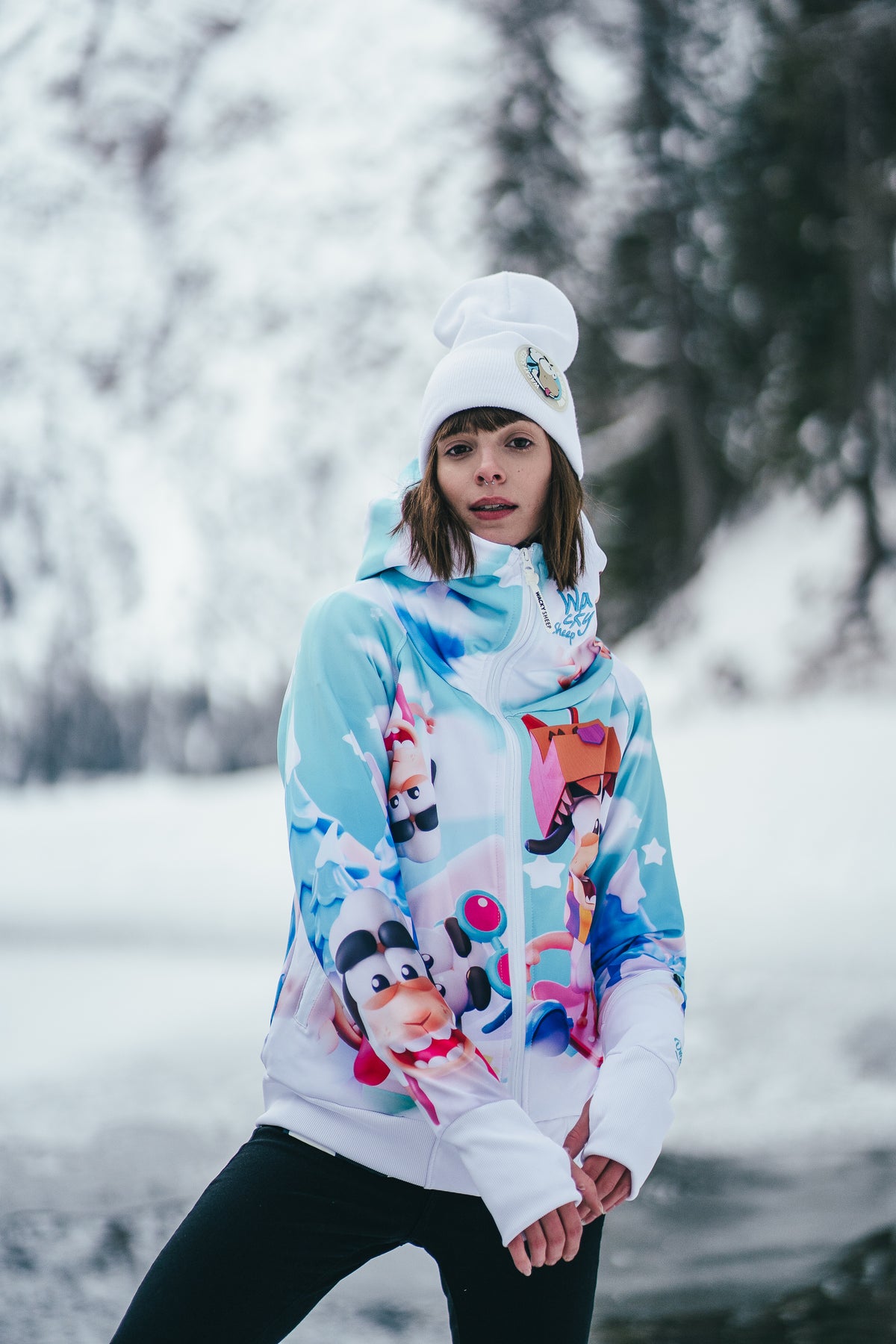 W's PinkyBlu Zip Hoodie | Wacky Sheep