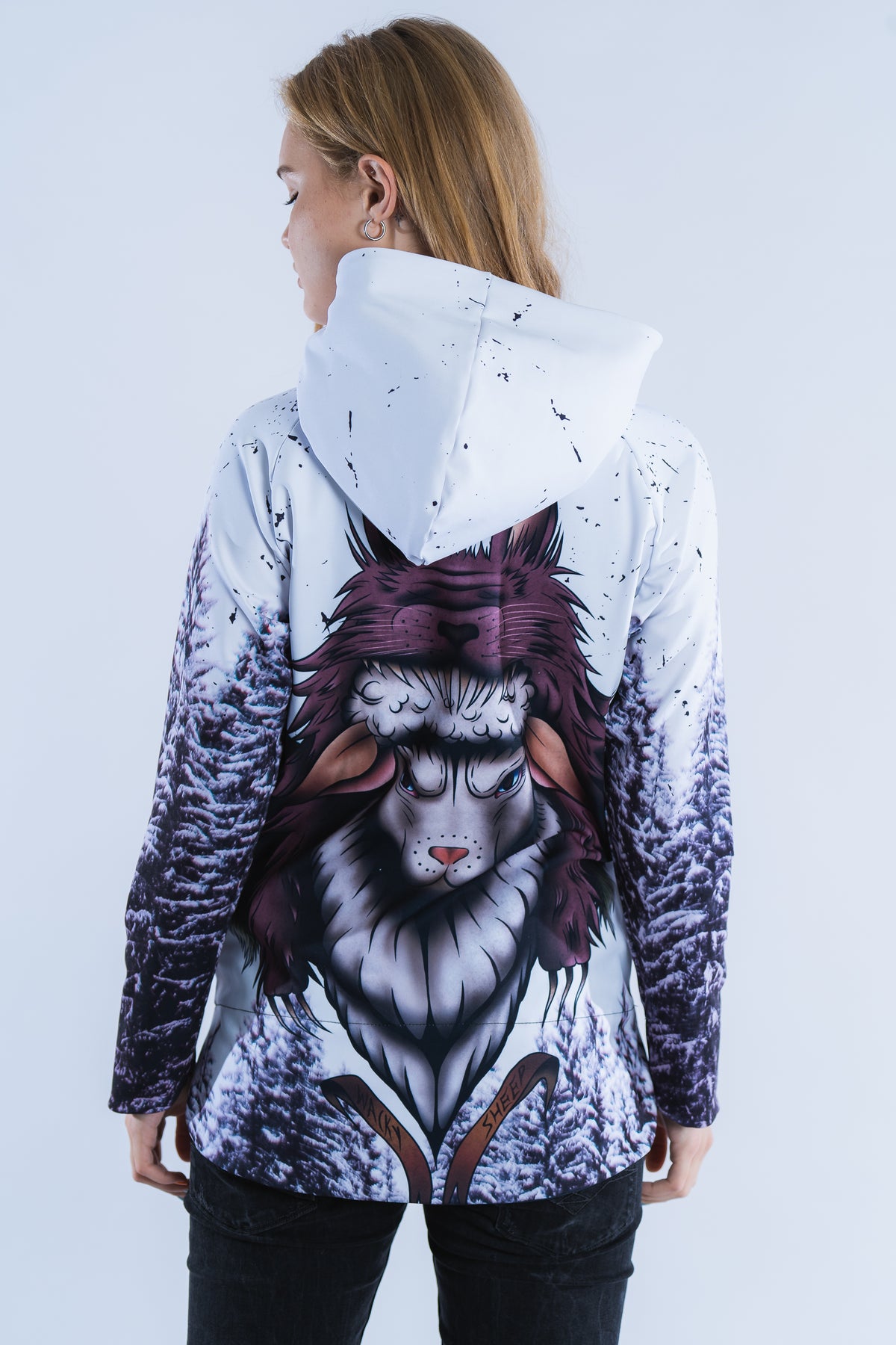 W's Wolf & Sheep Zip Hoodie | Wacky Sheep