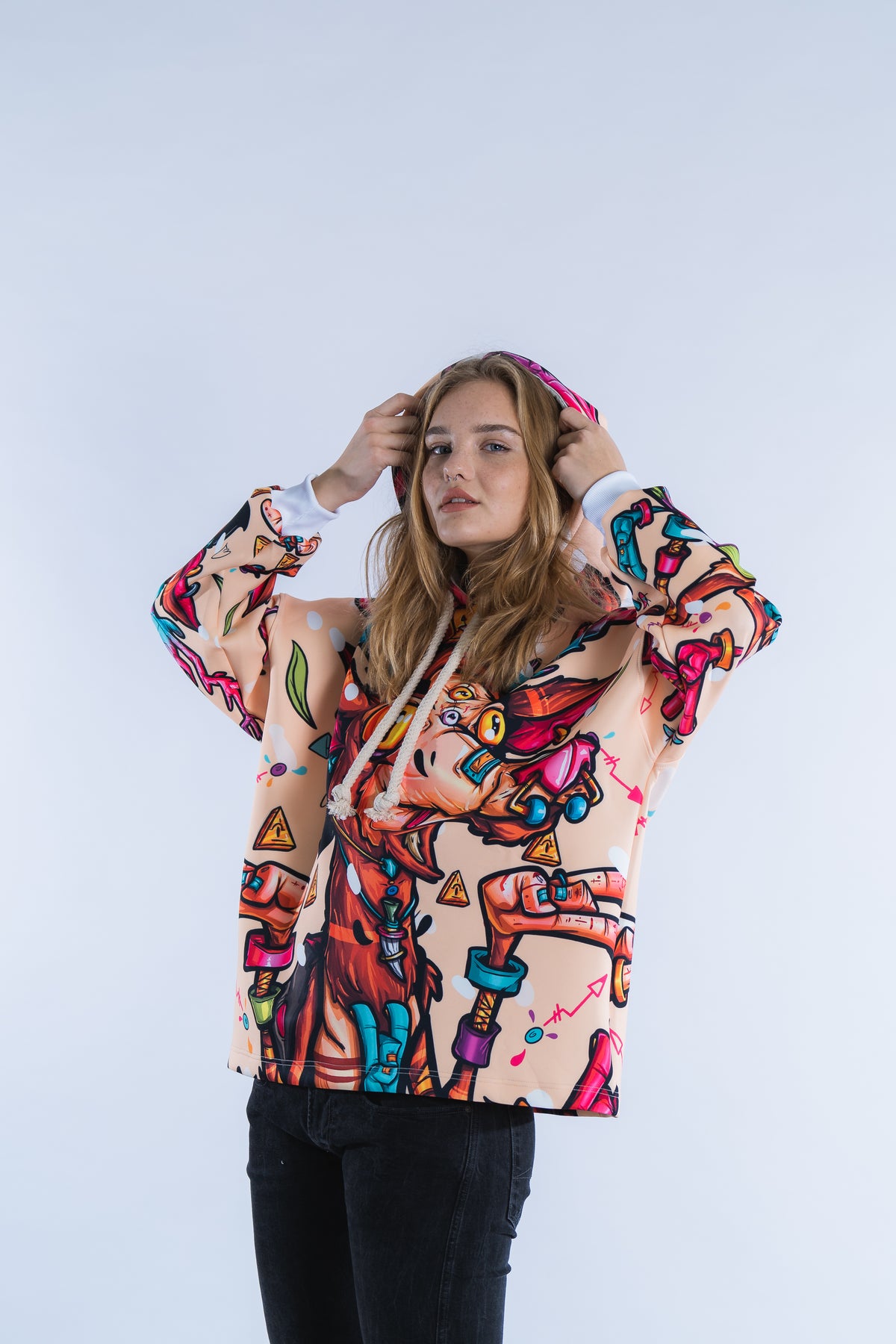 W's Oversized Deer Hoodie | Wacky Sheep