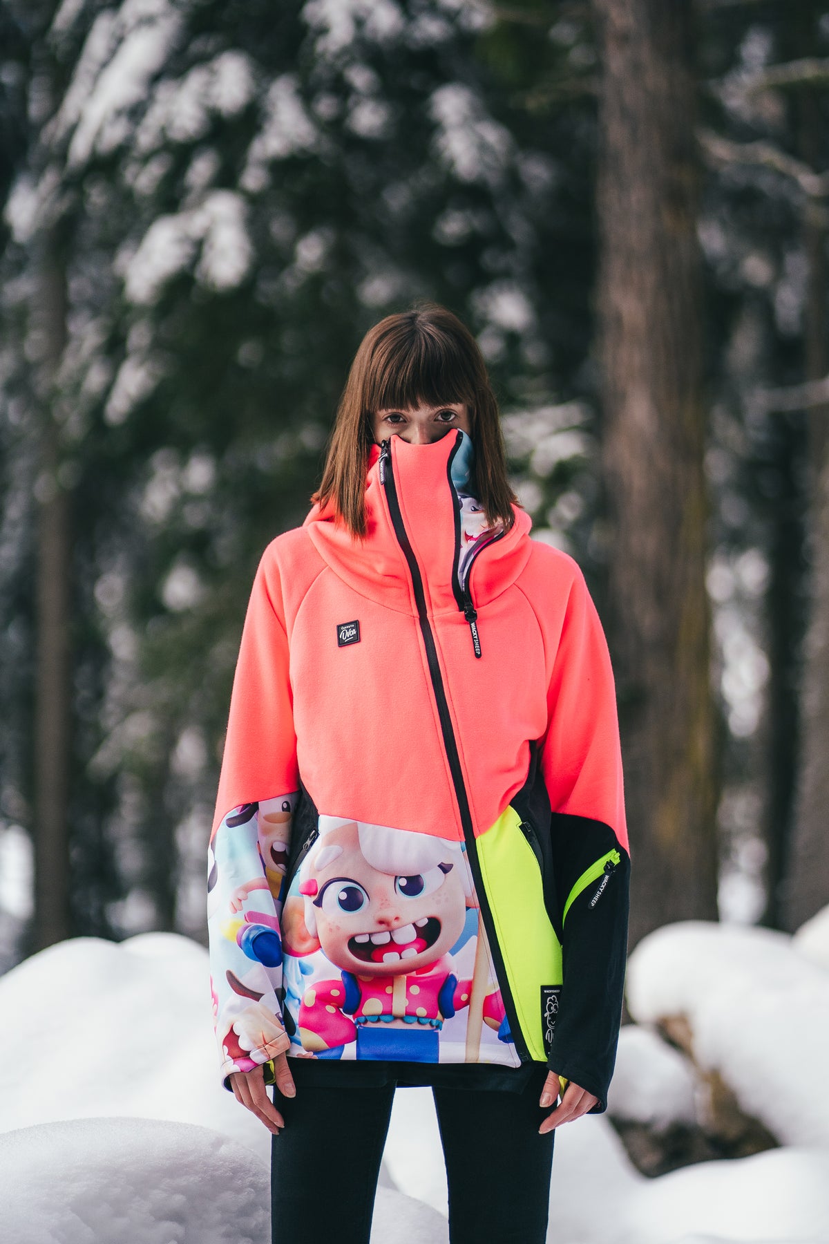 W's Pink 3D Zip Hoodie | Wacky Sheep