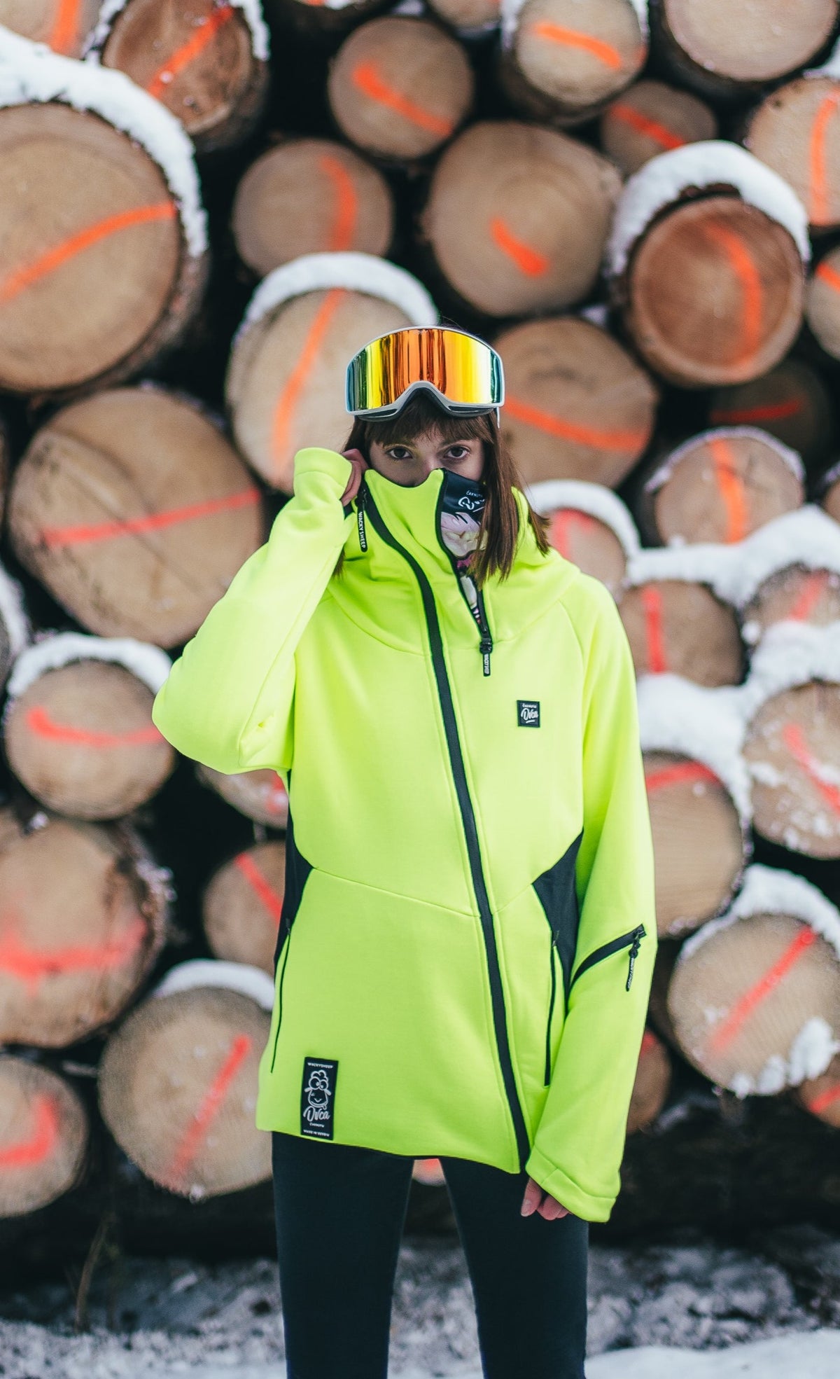 W's Neon Zip Hoodie | Wacky Sheep