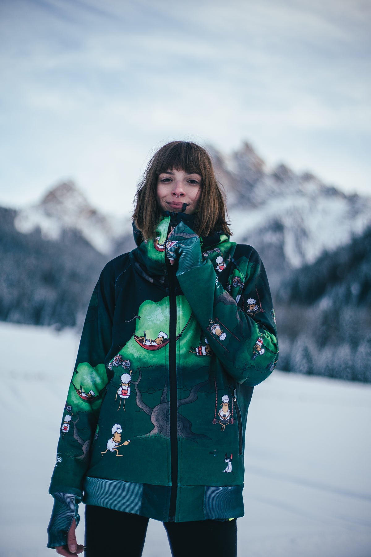W's Tree Zip Hoodie | Wacky Sheep
