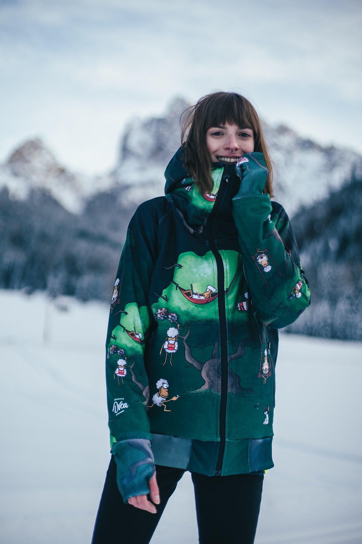 W's Tree Zip Hoodie | Wacky Sheep