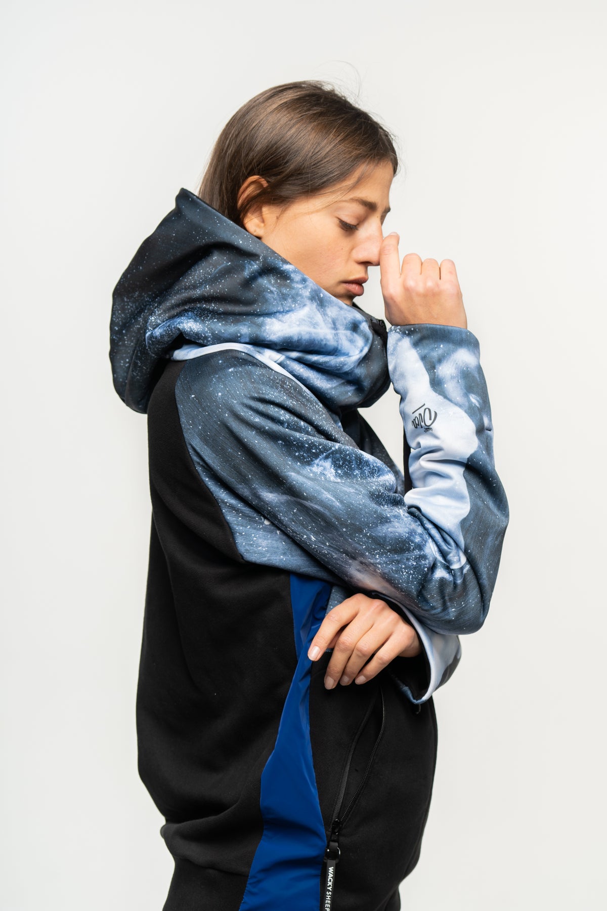 W's Black Smoke Zip Hoodie | Wacky Sheep