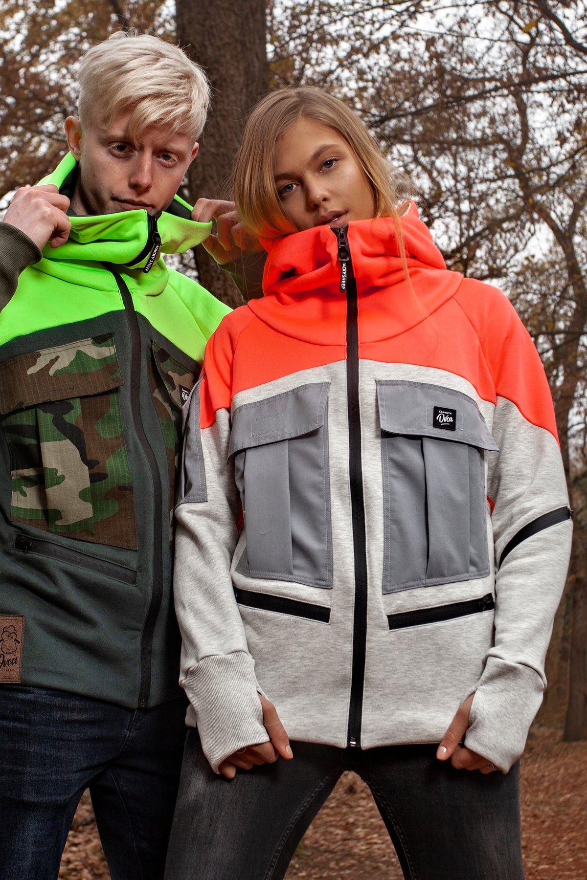 W's Classic Pocket Gray Zip Hoodie | Wacky Sheep